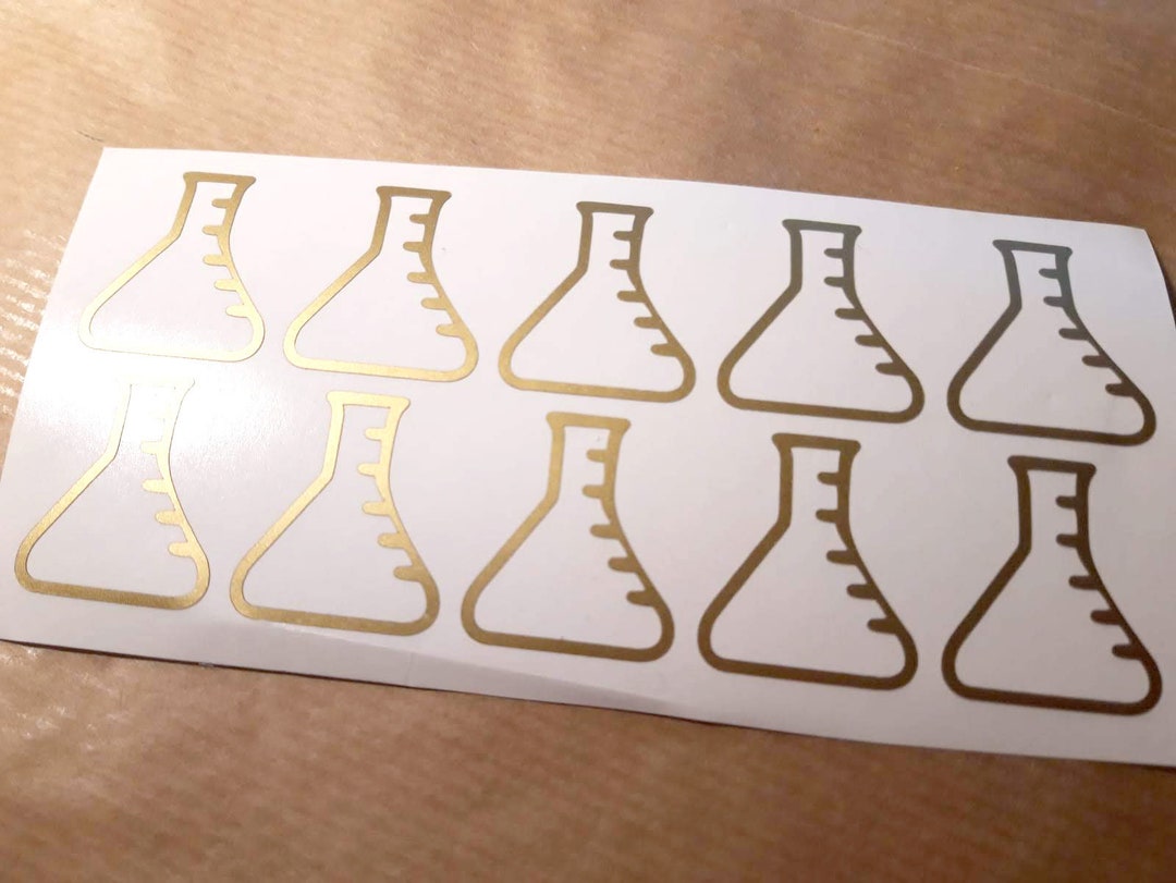 30 Chemistry Beaker Stickers, Vinyl Decal, Science Stickers, Science ...