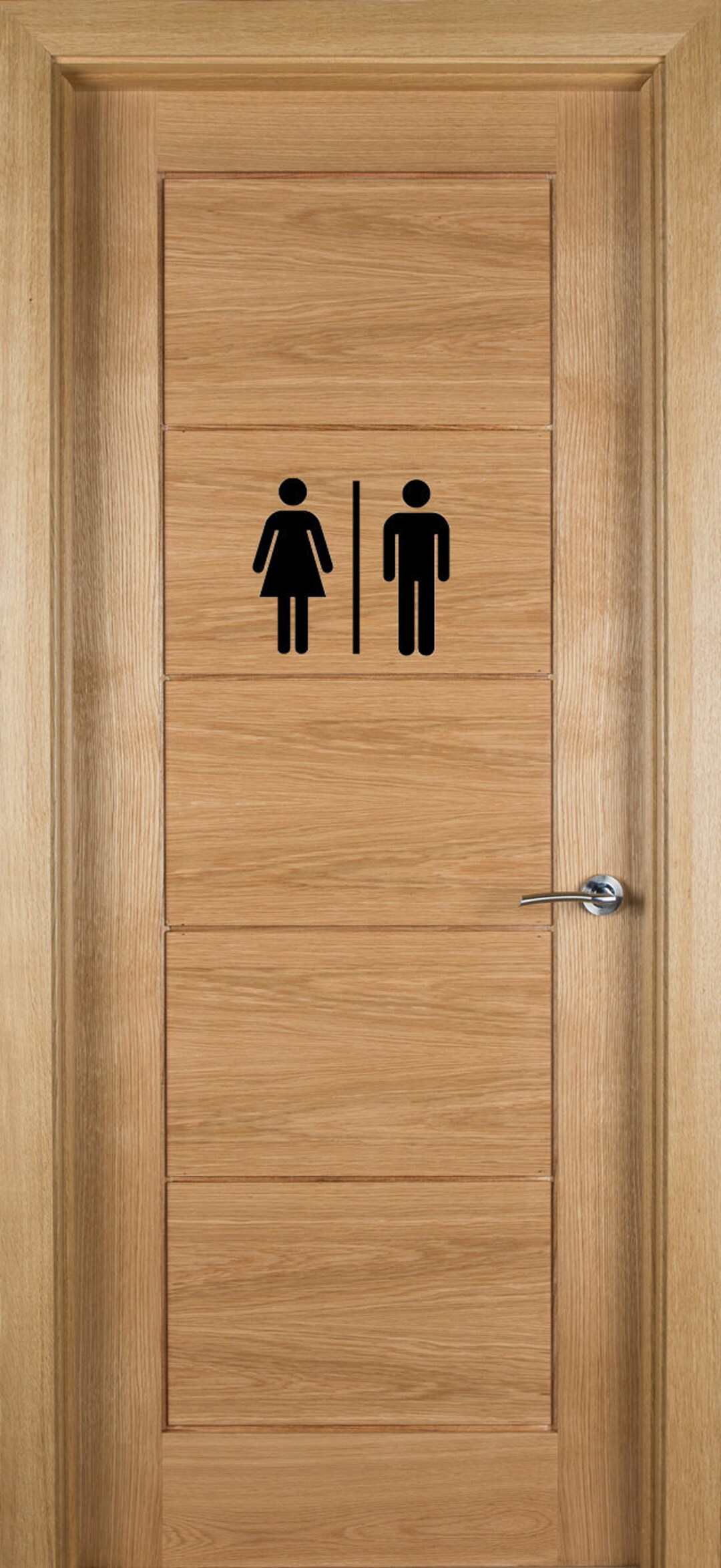 Restroom Vinyl Decal, Wc Sticker, Toilet Door Sticker, Door Decals ...