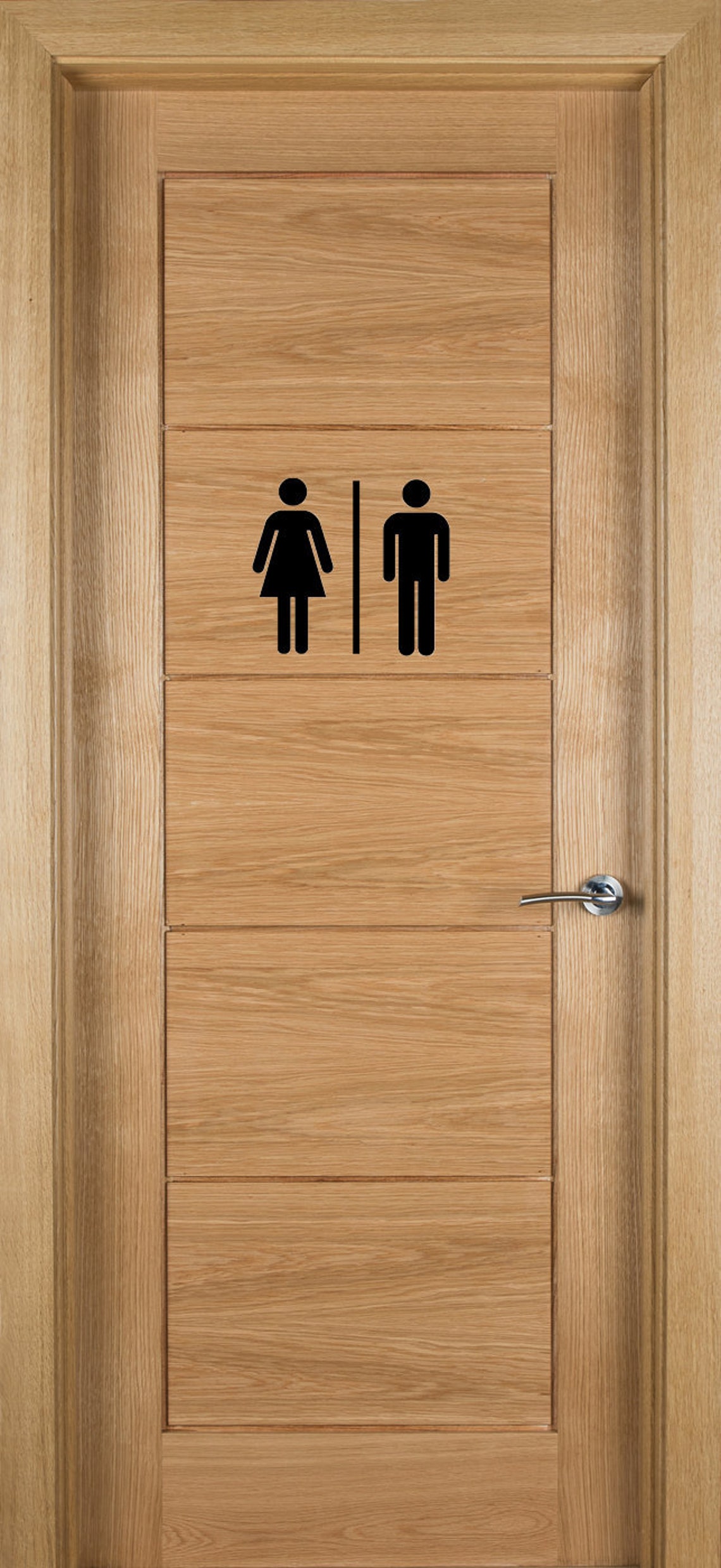 Restroom Vinyl Decal Wc Sticker Toilet Door Sticker Door - Etsy