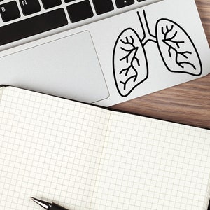 Lungs Vinyl Sticker, Respiratory Therapist Gift, Cystic Fibrosis ...