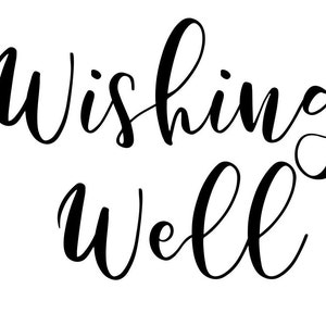 Wishing Well Vinyl Decal - Cards Box Decal - Reception Sign - Wedding ...
