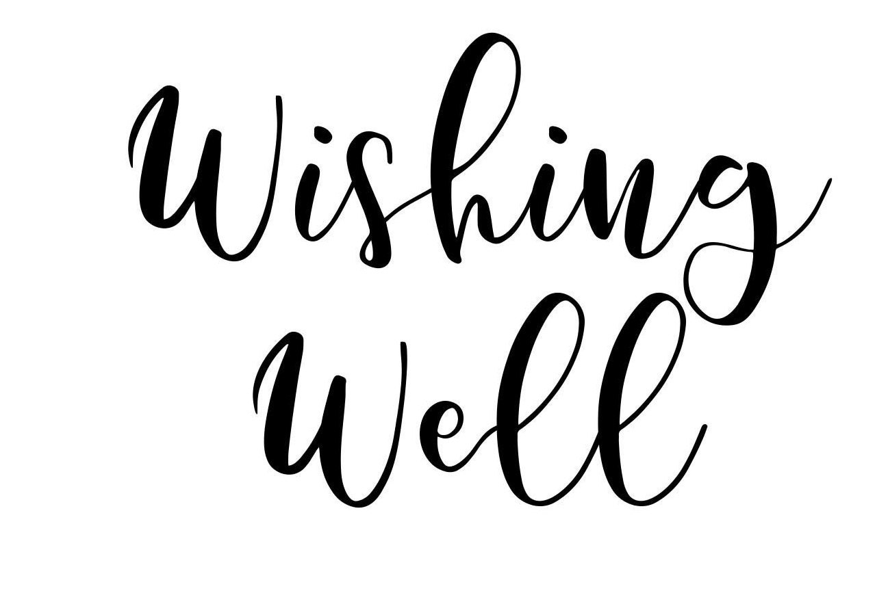 Wishing Well Vinyl Decal - Cards Box Decal - Reception Sign - Wedding ...