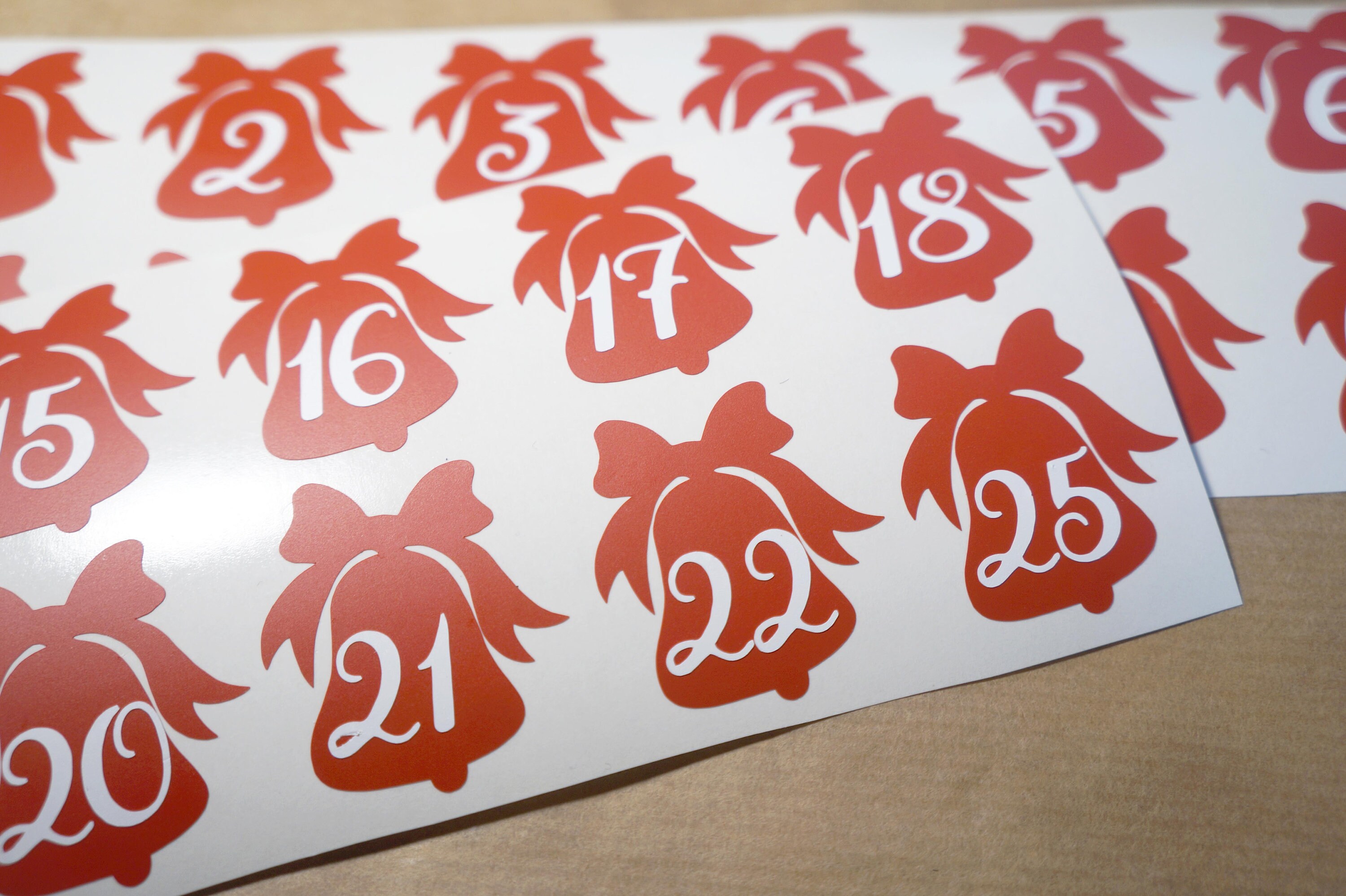 25 Advent Number Stickers Invitation Card Sticker Envelope - Etsy