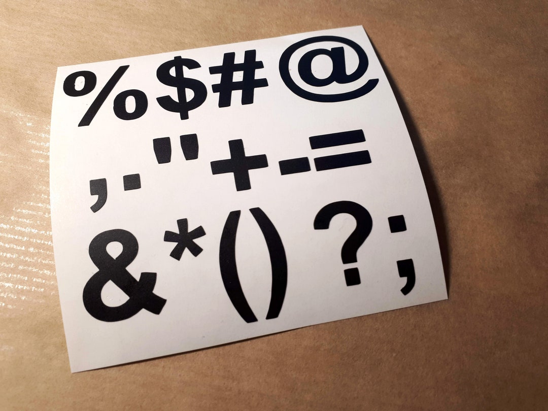 15 Symbol Stickers, Punctuation Ampersand Decal, Comma Dot Nursery ...