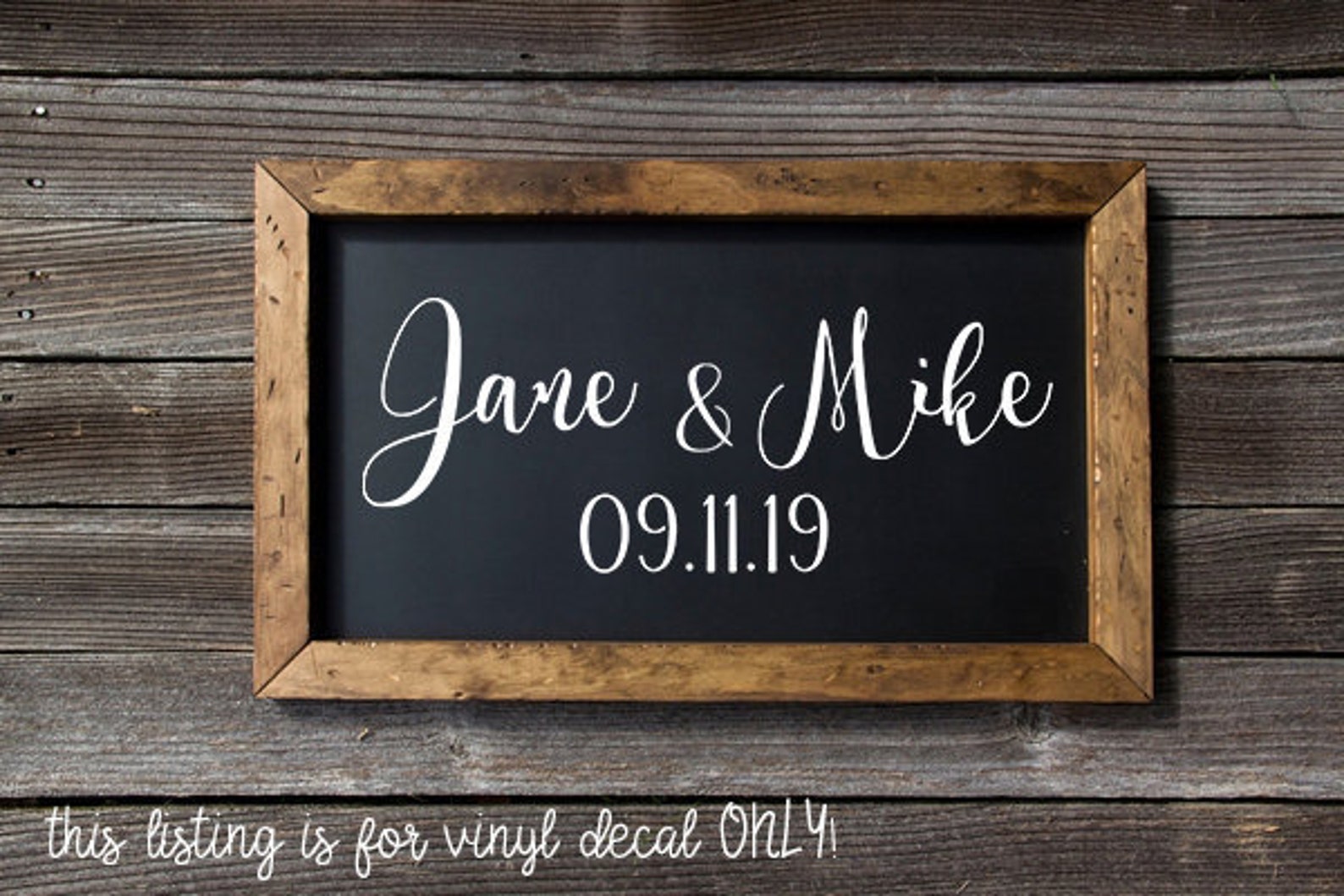Wedding Names Decal, Personalized Wedding Decal Custom Name Reception ...
