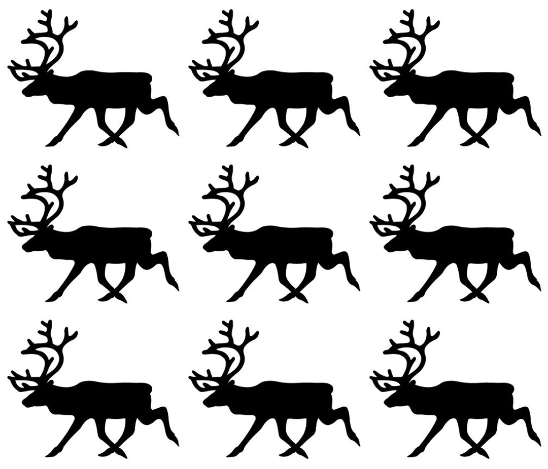 25 Reindeer Stickers, Christmas Decal, Window Scene, Deer Sticker, Gift ...