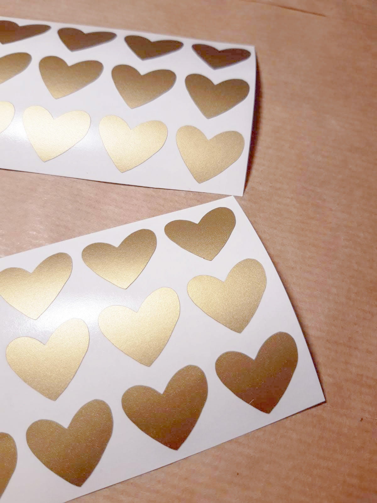 50 Heart Stickers, Hand Drawn Heart Decals Removable Vinyl Wedding ...