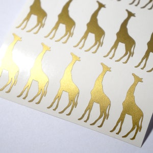 30 Giraffe Stickers, Animal Invitation Seals, Giraffe Vinyl Safari ...