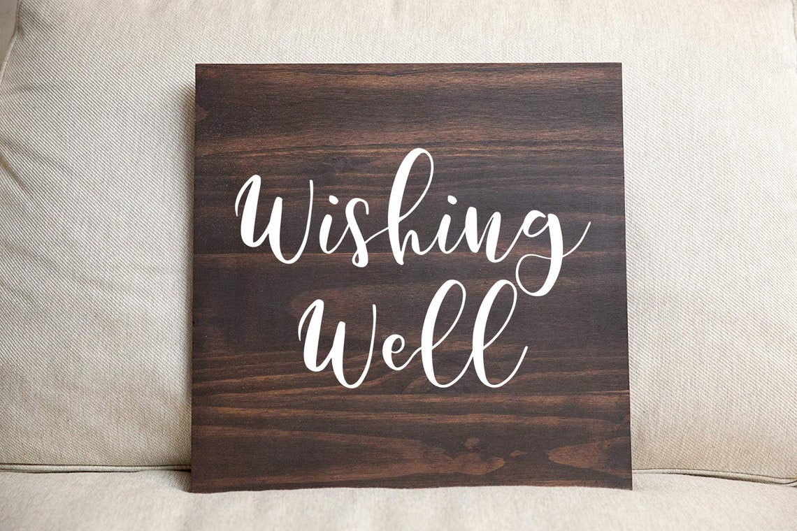 Wishing Well Vinyl Decal Cards Box Decal Reception Sign - Etsy
