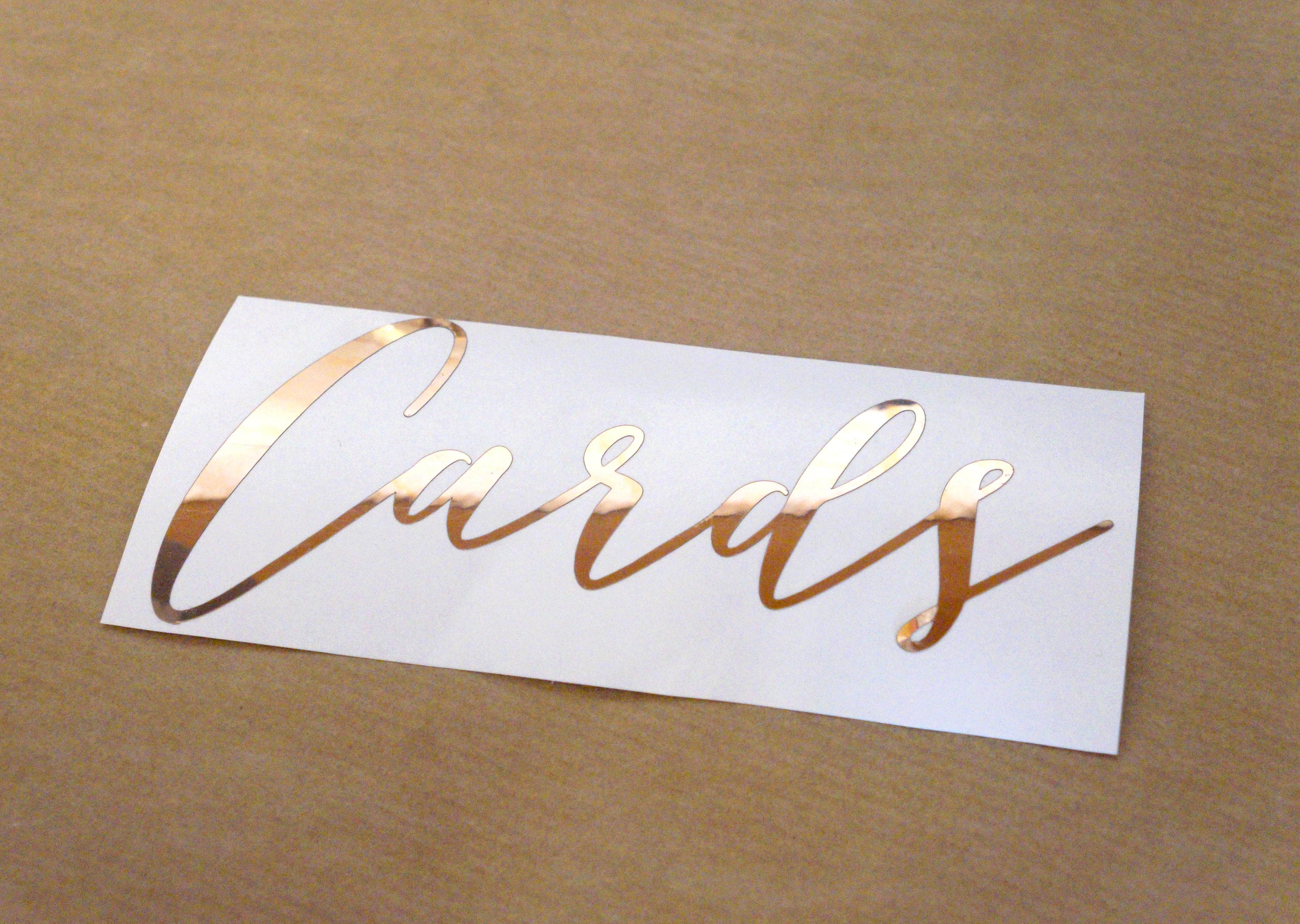 Wedding Cards Box DECAL, Glass Box Sticker, Rustic Cards Decal, Vinyl ...