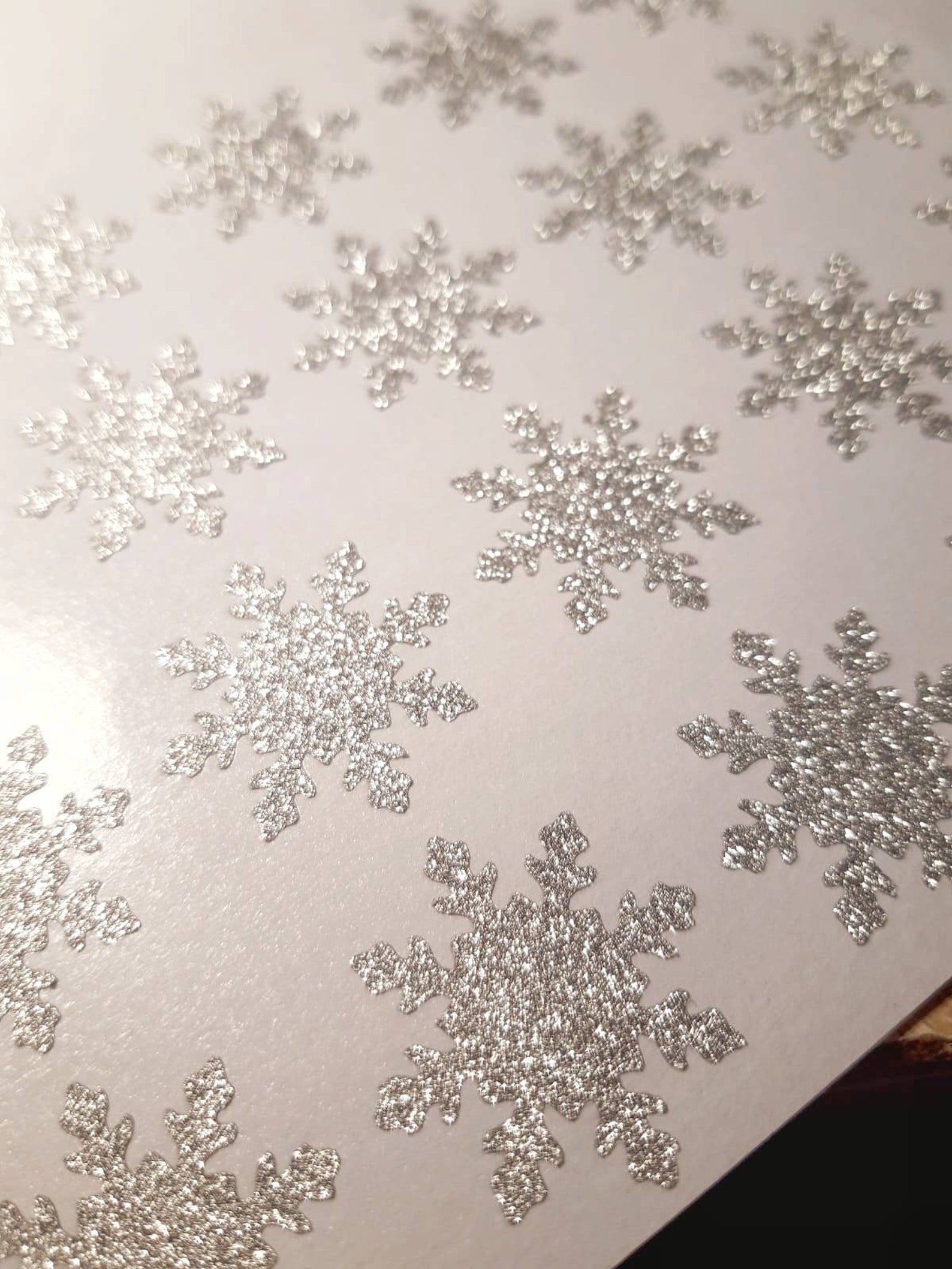 20 GLITTER Snowflake Stickers, Christmas Invitation Seals, Holiday Gift ...