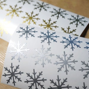30 Snowflake Stickers, Holiday Stickers, Winter Decal, Gift Wrapping ...