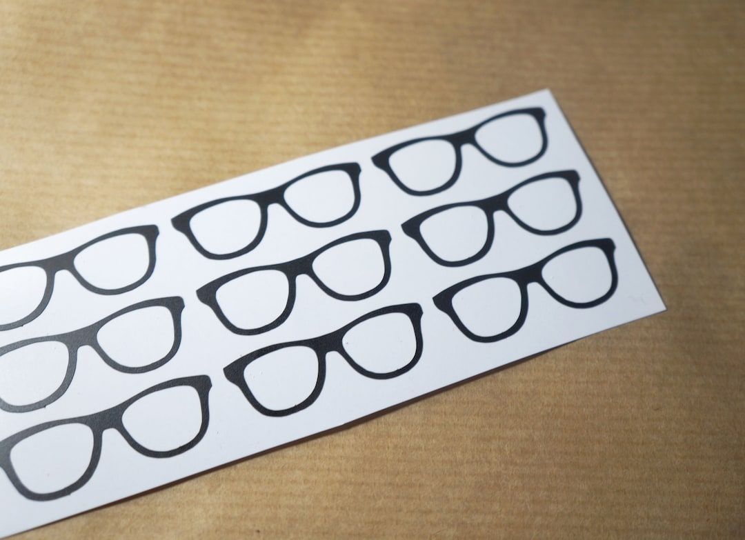 30 Nerd Glasses Stickers, Glasses Vinyl Seals, Hipster Wall Decals ...