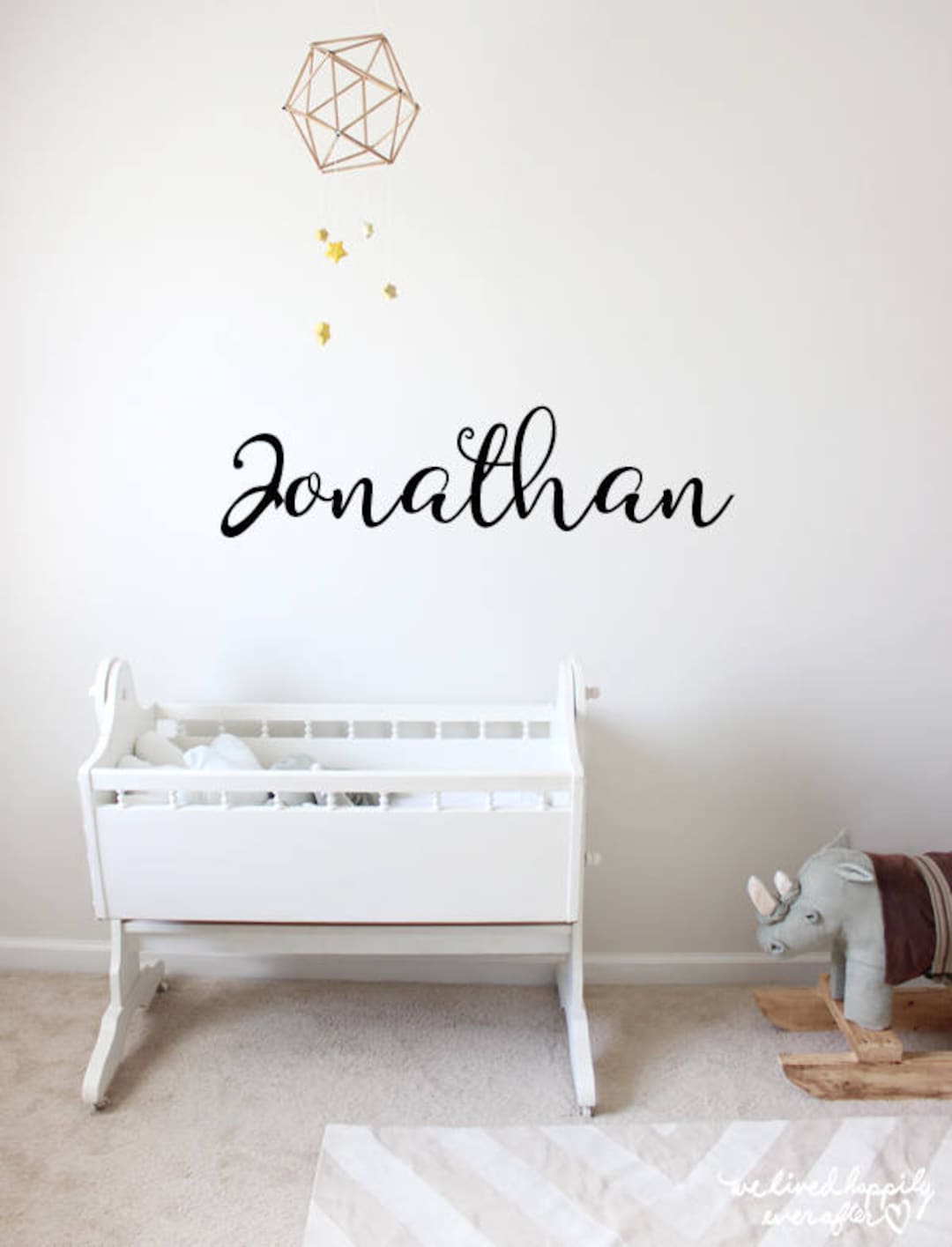 Baby Name Decal, Personalized Wall Decal, Vinyl Lettering, Custom Name ...