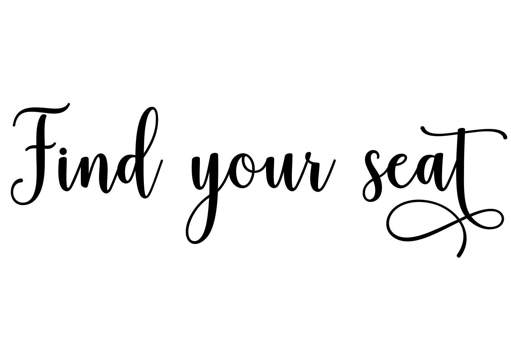 Find Your Seat vinyl decal reception sign card box decal - Etsy 日本