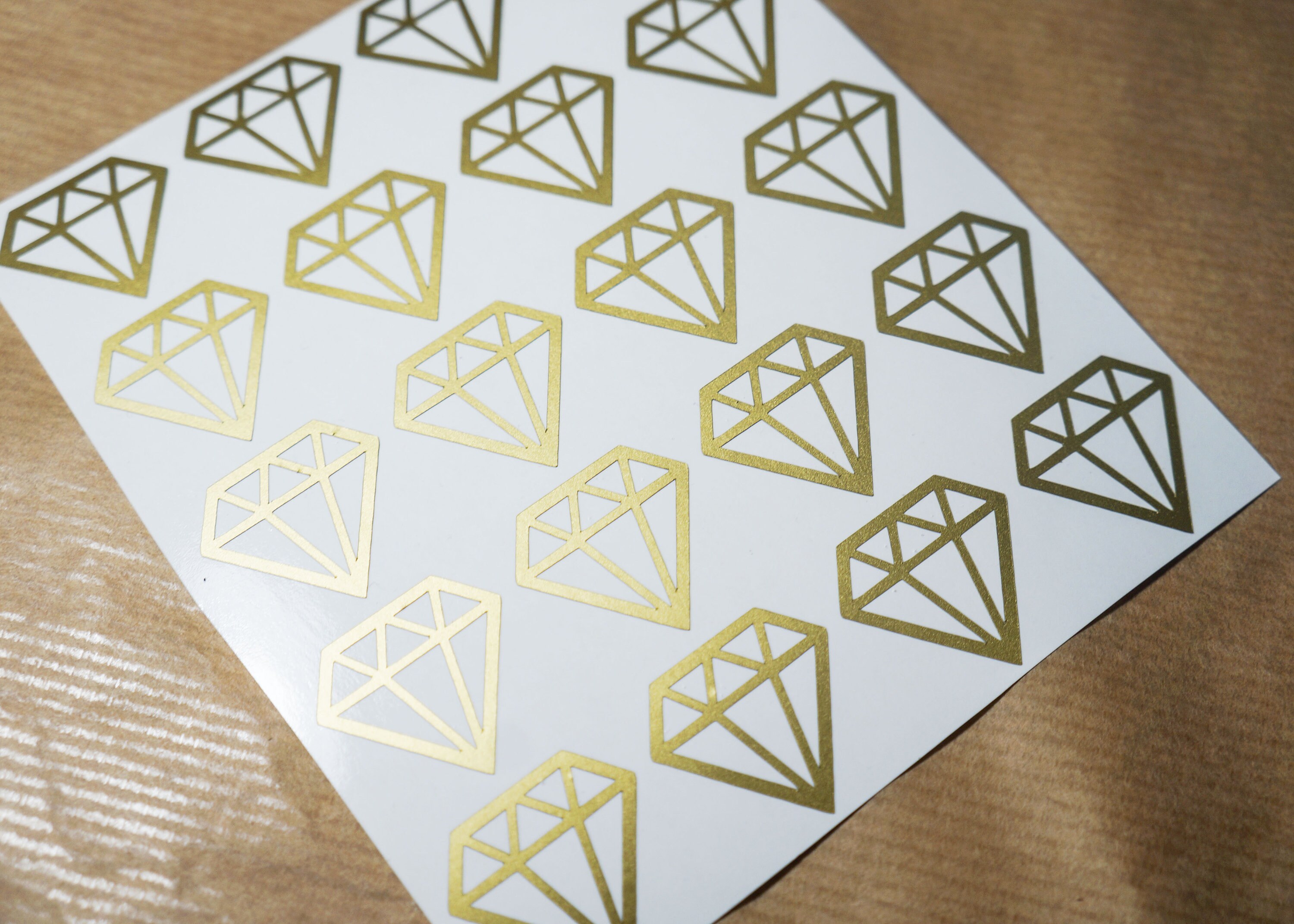 30 Diamond Vinyl Stickers Bridal Shower Stickers Ring | Etsy