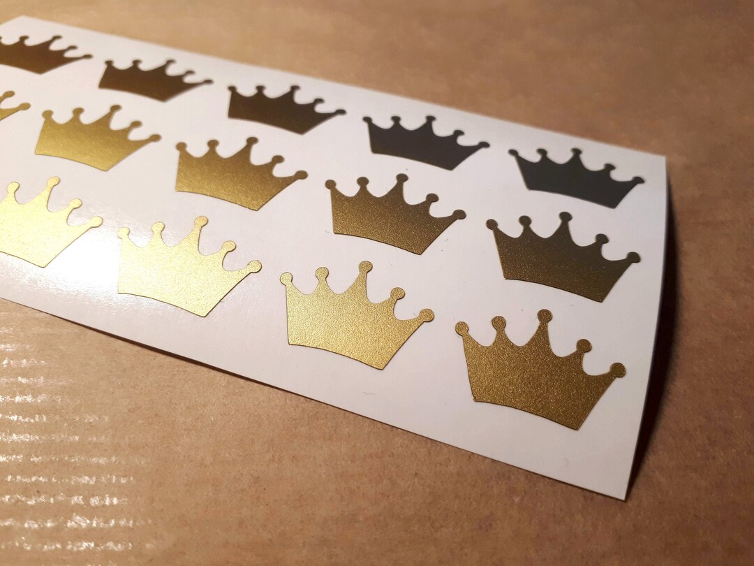 30 Crown Stickers, Princess Birthday Party Decal, Envelope Seal ...