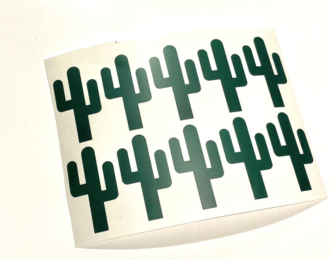 30 Cactus Stickers, Succulent Nursery Decal, Stickers, Cactus Green ...