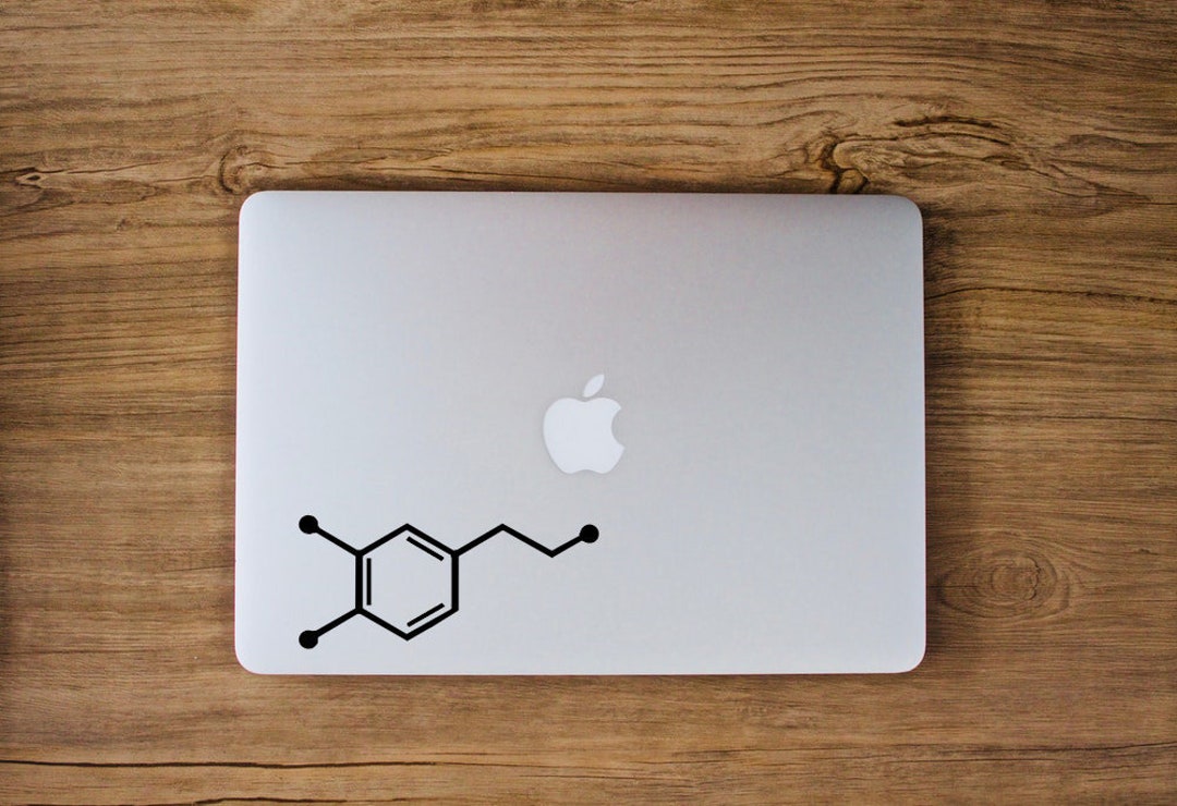 Dopamine Molecule Decal, Chemistry Laptop Decal, Molecular Structure ...