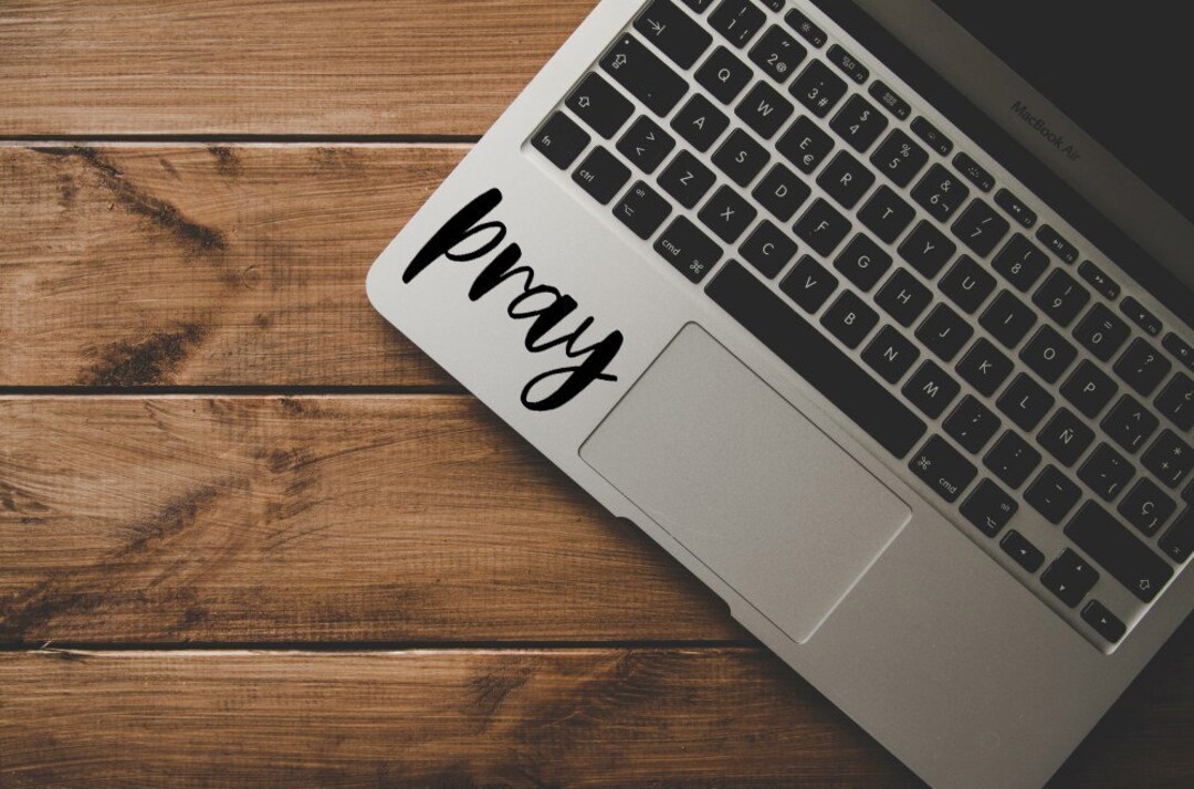 Pray Vinyl Decal, Religious Laptop Decal, Inspirational Religion Decal ...