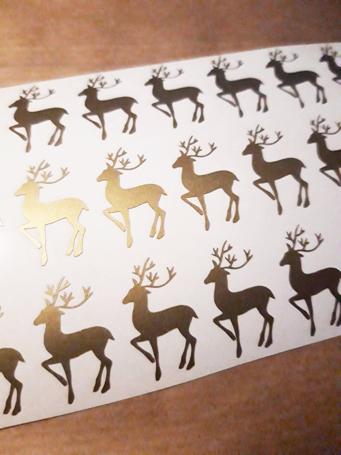 30 Reindeer Stickers Reindeer Decal Gold Invitation Seals - Etsy