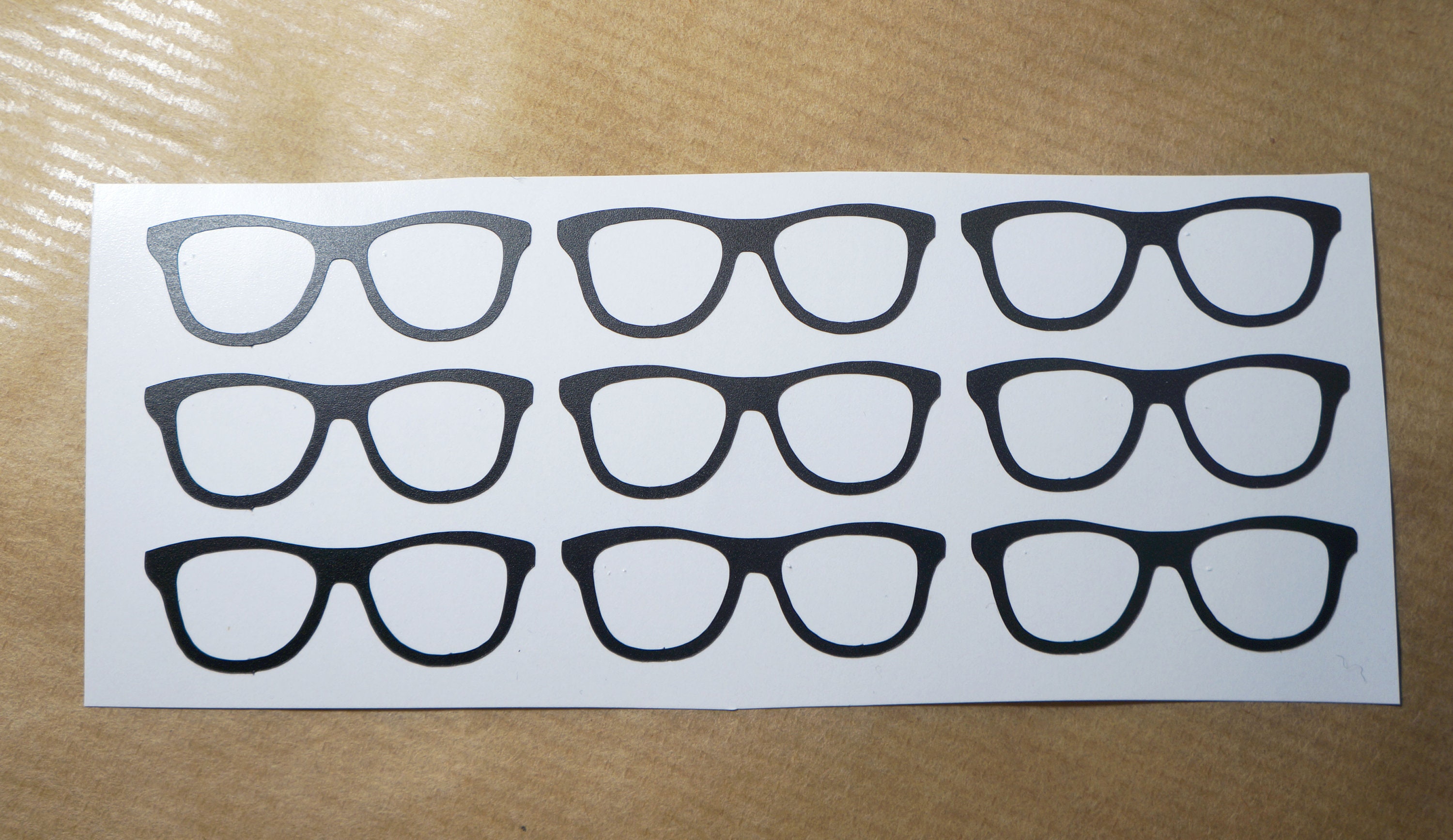 30 Nerd Glasses Stickers Glasses Vinyl Seals Hipster Wall - Etsy