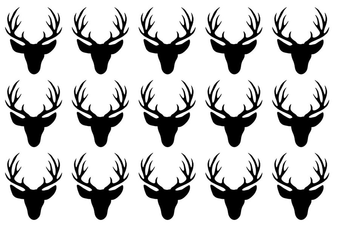 30 Deer Head Stickers Christmas Decal Gift Wrapping - Etsy