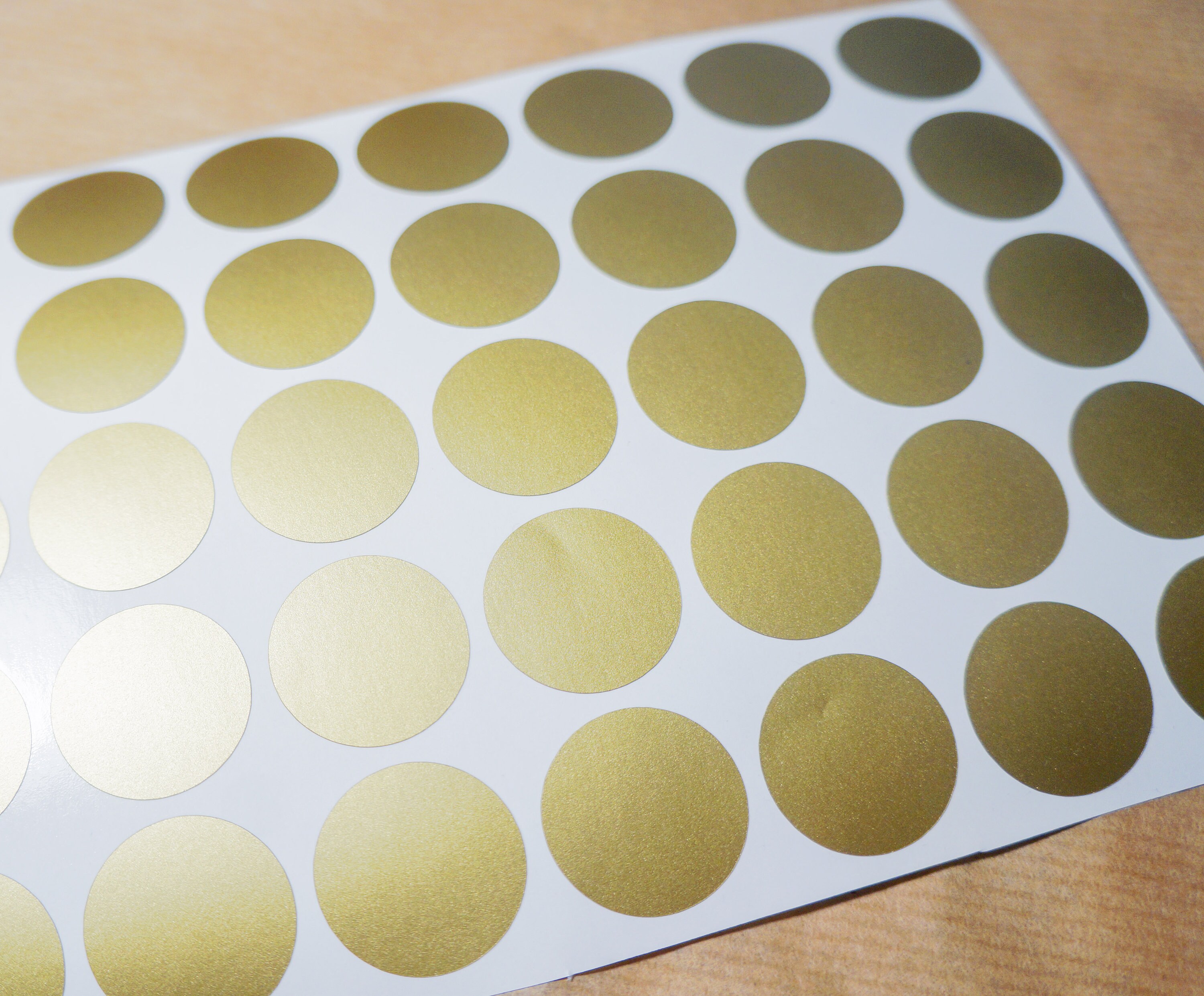 100 Gold Circle Stickers Vinyl Polka Dots Gold Dot Wall | Etsy