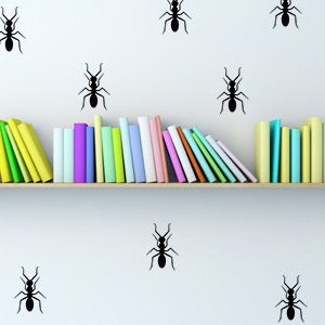 50 Ant Vinyl Decals, Bug Wall Sticker, Insect Stickers, Envelope Seal ...