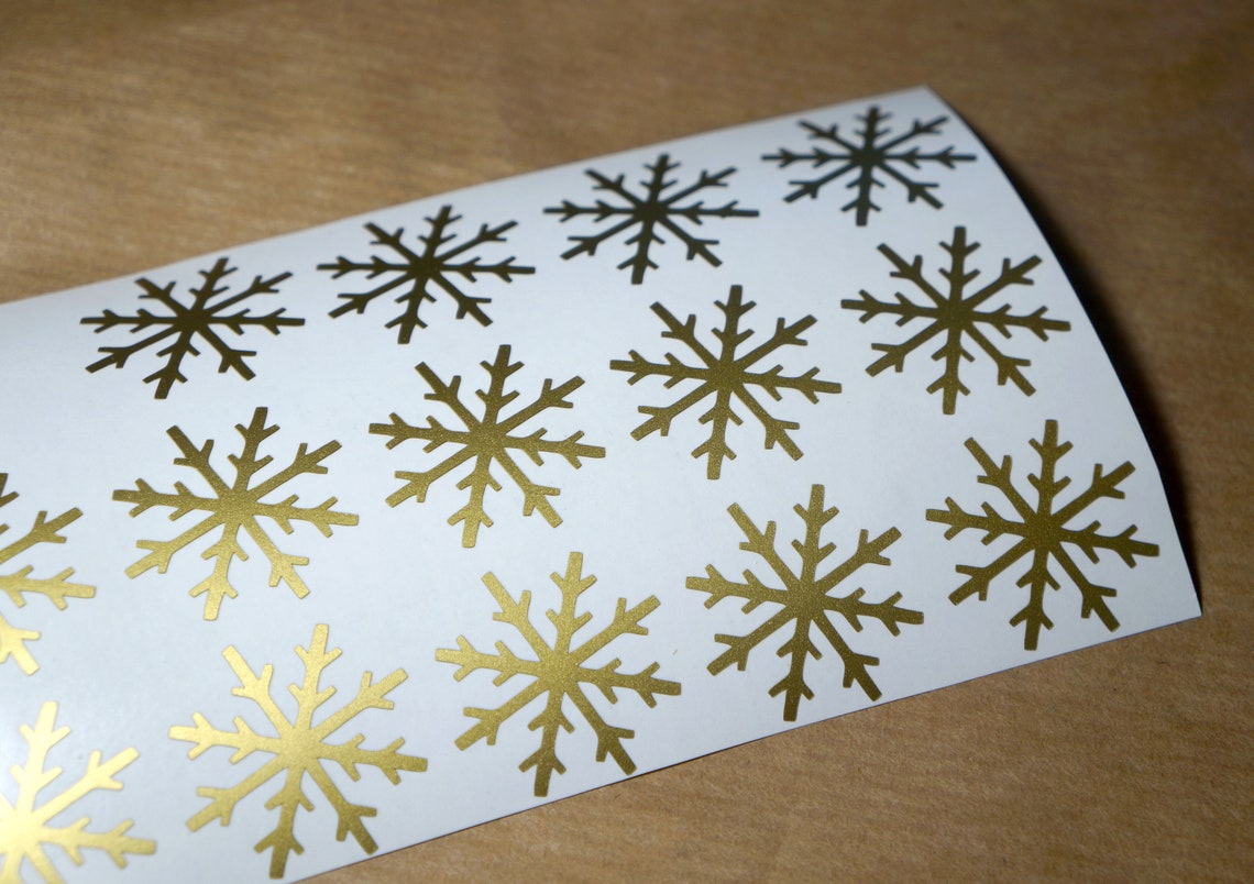 30 Snowflake Stickers Holiday Stickers Winter Decal Gift - Etsy