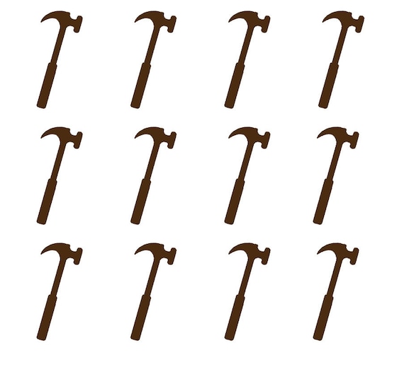 30 Hammer Stickers Tool Decal Hammer Decal Party Cup | Etsy