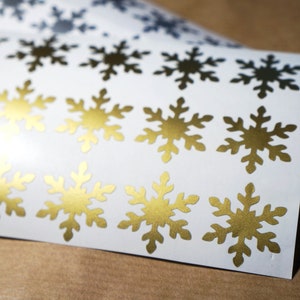 30 Snowflake Stickers, Snowflake Decals, Gift Wrapping Snow Flake Vinyl ...
