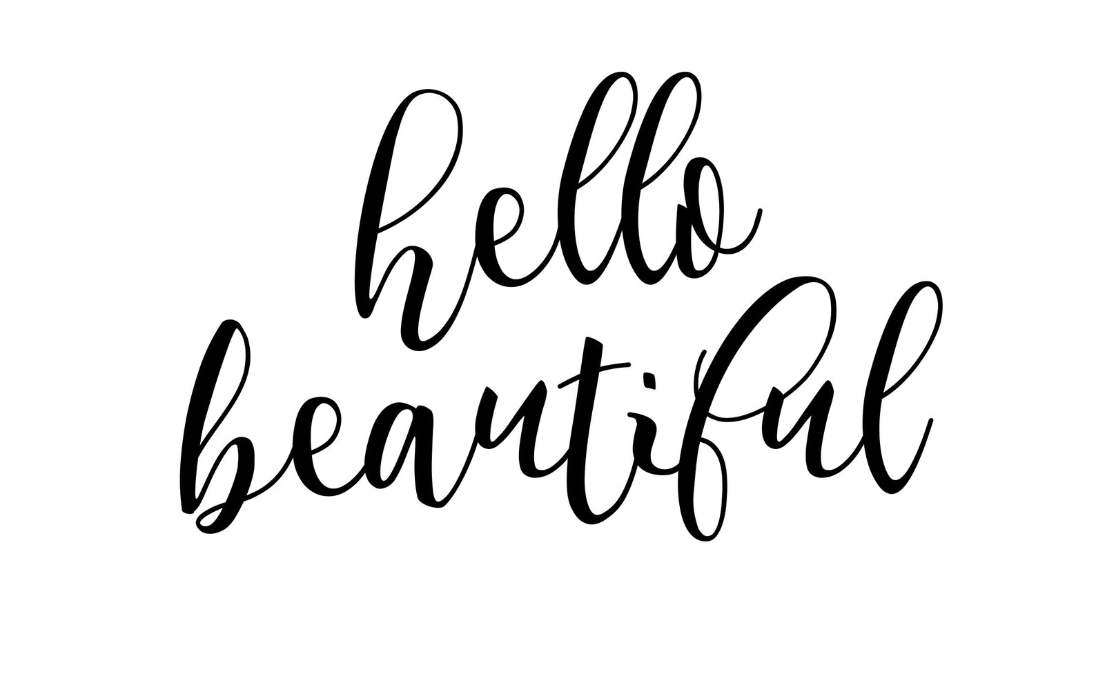 Hello Beautiful Vinyl Decal Bathroom Sign Inspirational - Etsy