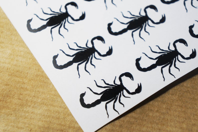 30 Scorpion Stickers, Scorpio Vinyl Decal, Scorpion Envelope Seals ...