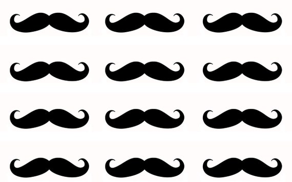 30 Mustache Stickers Mustache Decal Little Man Birthday Kid - Etsy