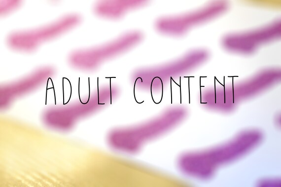 20 GLITTER Penis Stickers Adult Content Bachelorette Party | Etsy