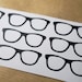 30 Nerd Glasses Stickers, Glasses Vinyl Seals, Hipster Wall Decals ...