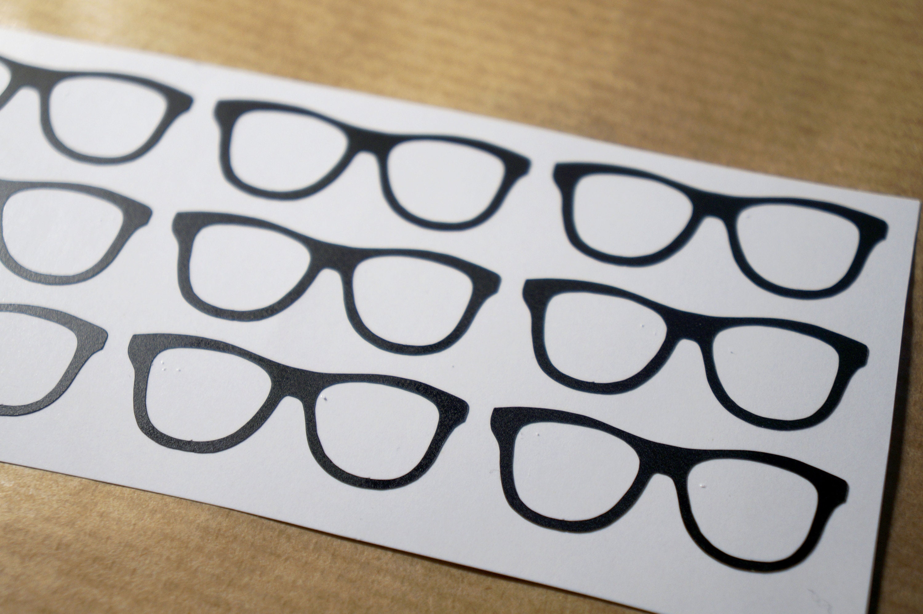 30 Nerd Glasses Stickers Glasses Vinyl Seals Hipster Wall - Etsy