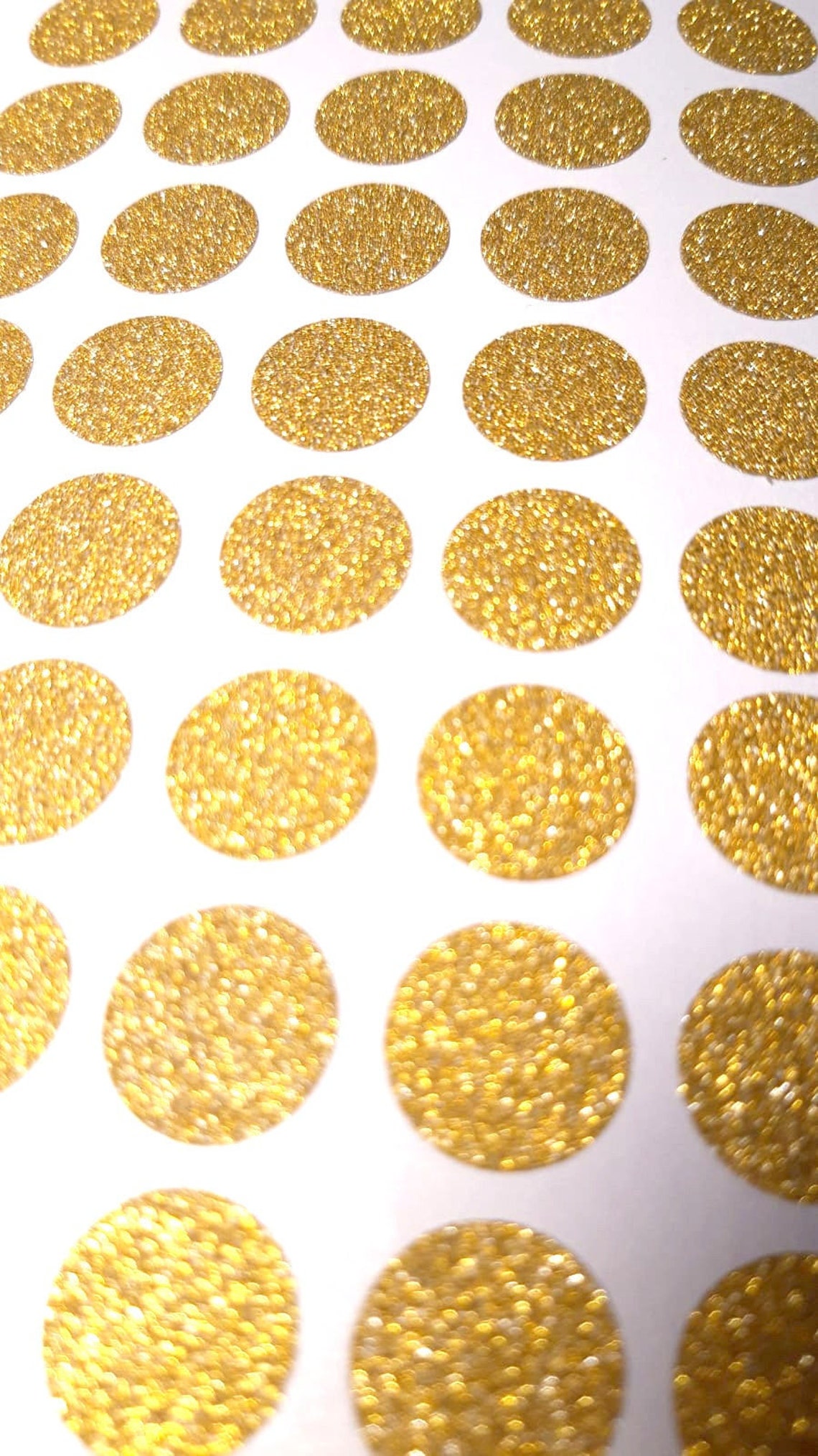 30 Glitter Polka Dot Stickers Party Stickers Gold Glitter - Etsy