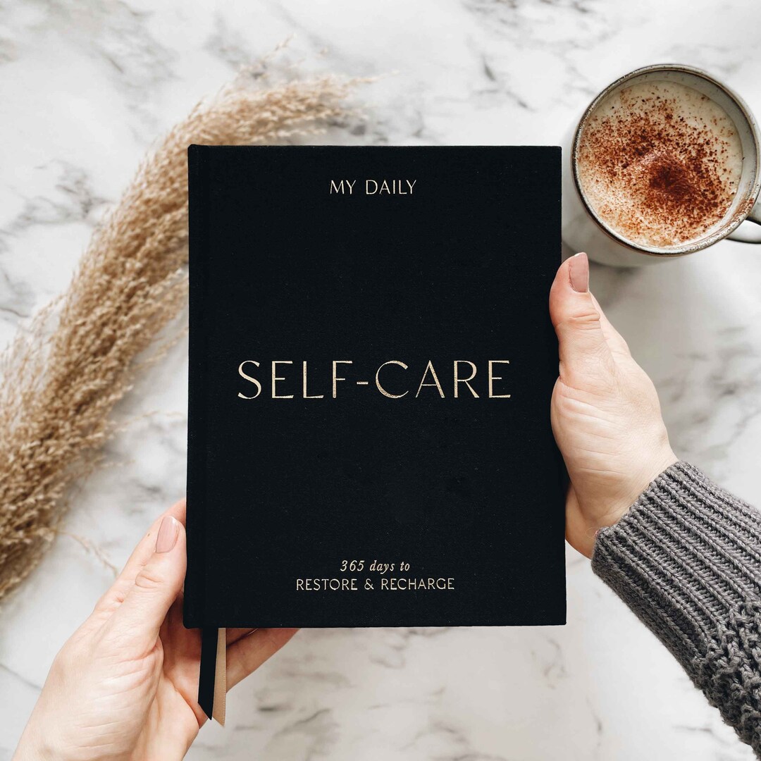 My Daily Self-care Journal Wellness Journal black Luxury Gift for Her ...