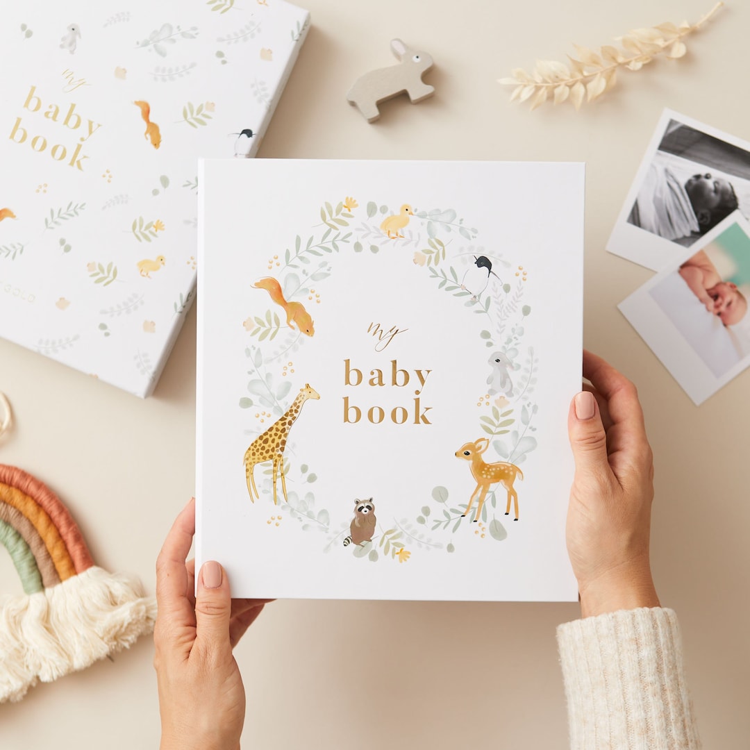 My Baby Book, Baby Memory Book - Animals - Keepsake Memory Book, Folder ...