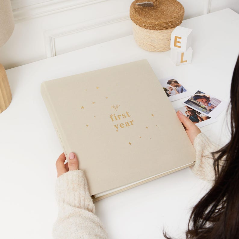 Baby's First Year Photo Album – Keepsake Memory Book, New Parent Gift ...