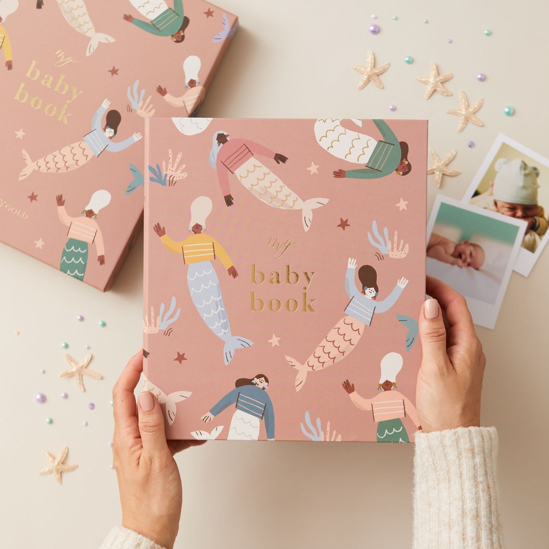 My Baby Book, Baby Memory Book Mermaids Baby Record Book, Folder ...