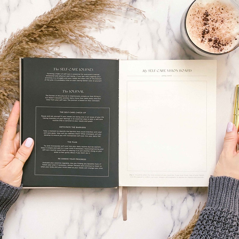 My Daily Self-care Journal Wellness Journal almond - Etsy