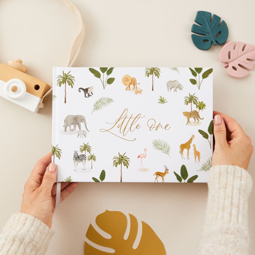 Luxury Baby Memory Book (little One - Jungle With Gold Foil) Baby ...