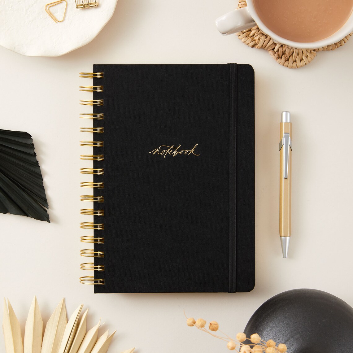 Luxury Notebook / Journal - Black (cloth) - for List Making, Journaling ...