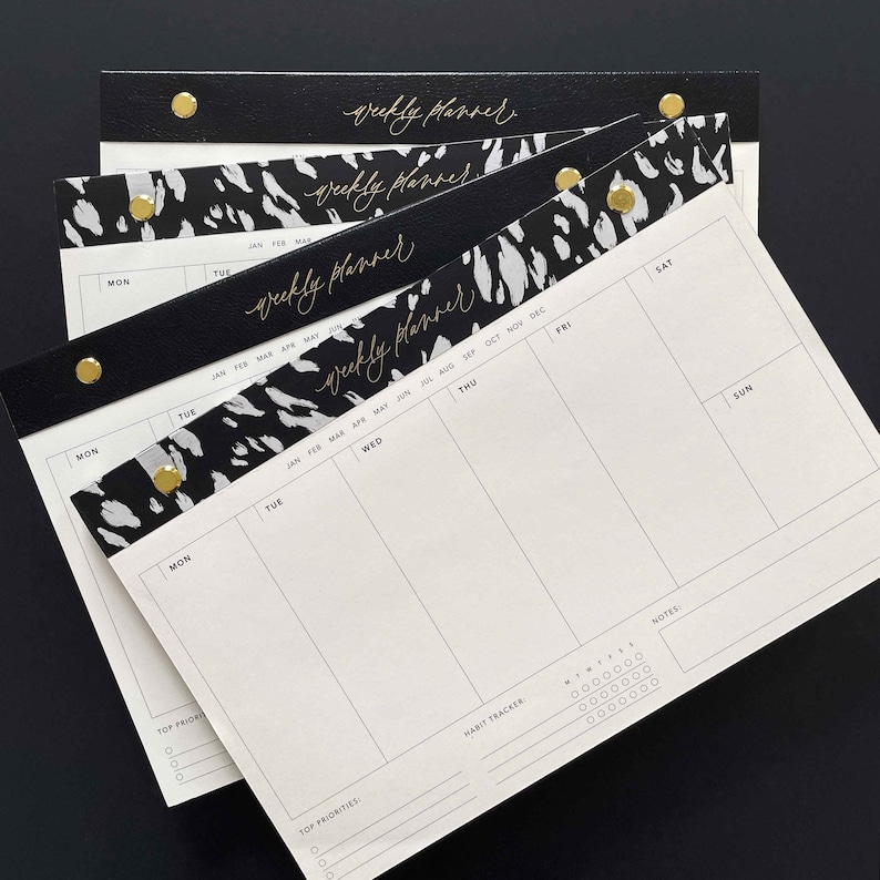 Weekly Planner Desk Planner Habit Tracker Planner Pad - Etsy
