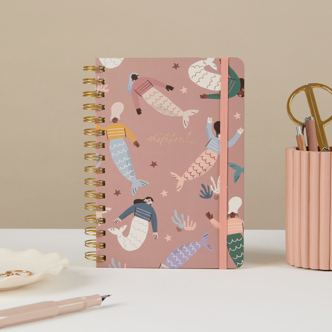 Luxury Notebook / Journal - Mermaids With Spiral - Note Taking ...