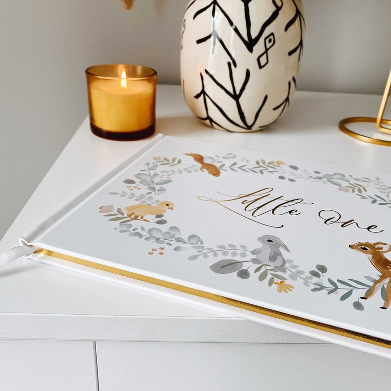 Luxury Baby Memory Book little One Animals Baby Shower | Etsy