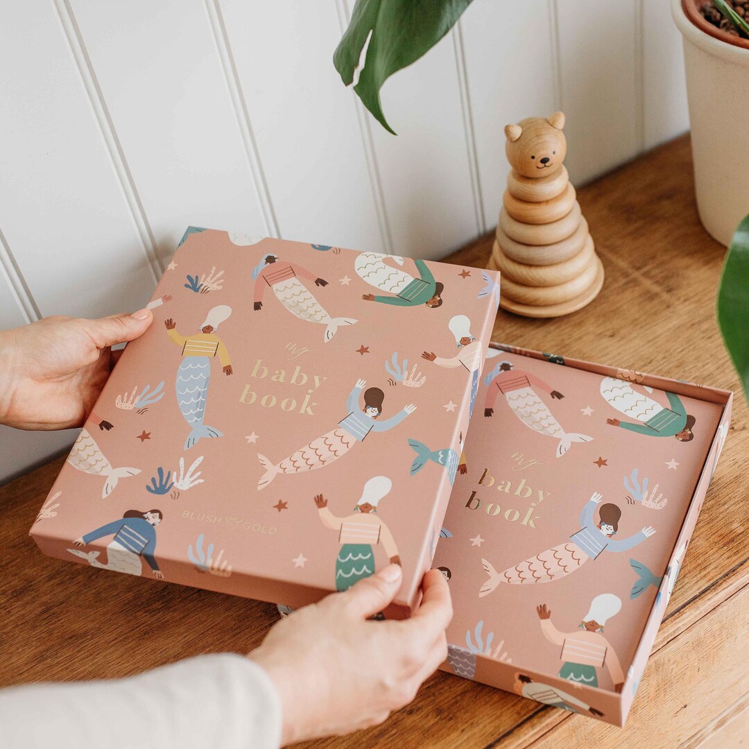 My Baby Book, Baby Memory Book - Mermaids - Baby Record Book, Folder ...